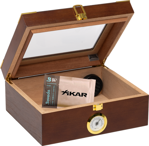 Humidor Supreme® Capri Elegant Glasstop Desktop Humidor